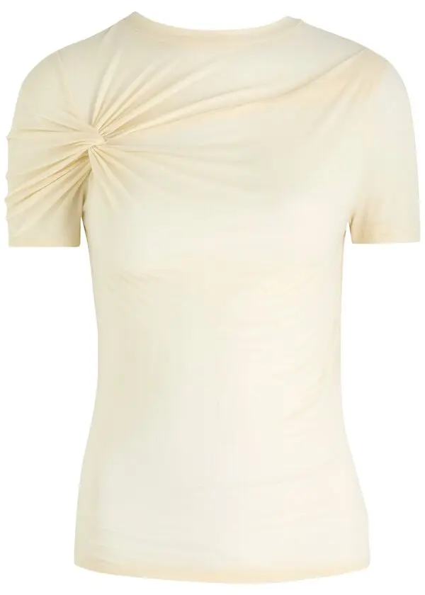 AGOLDE Lissa Twisted T-shirt - Ecru
