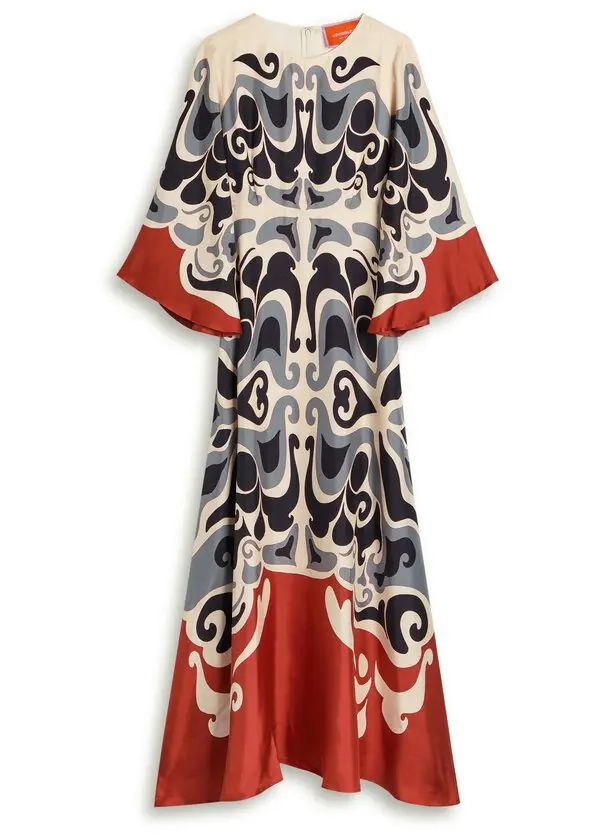 La DoubleJ Sorella Printed Silk-twill Maxi Dress - Multicoloured