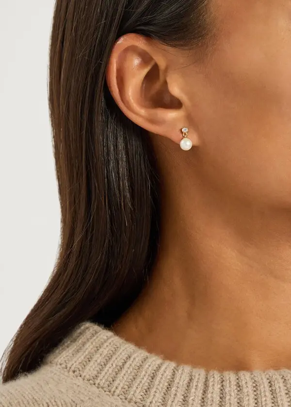 RAGBAG Odile Mini 18kt -plated Drop Earrings