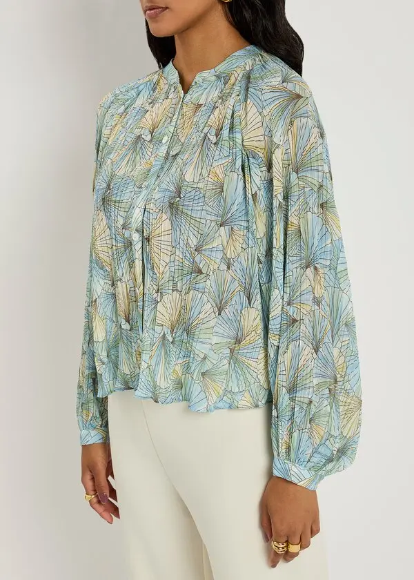 Veronica Beard Printed Chiffon Blouse
