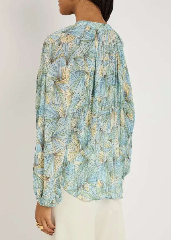 Veronica Beard Printed Chiffon Blouse