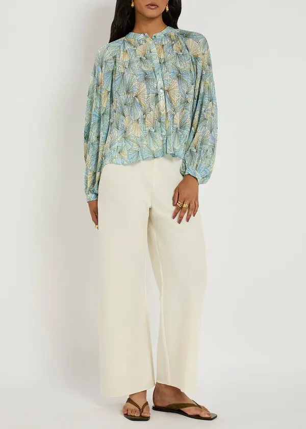 Veronica Beard Printed Chiffon Blouse