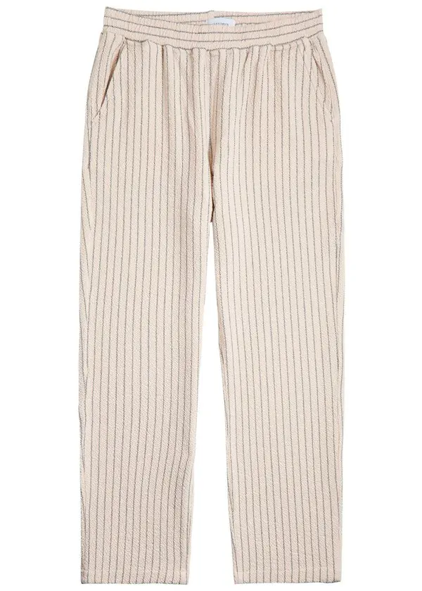 LES DEUX Houston Structured Cotton-blend Trousers - Ivory