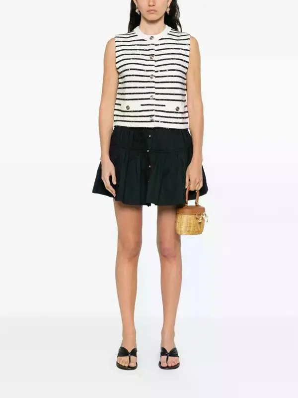 Maje Tiered Mini Skirt - Blue