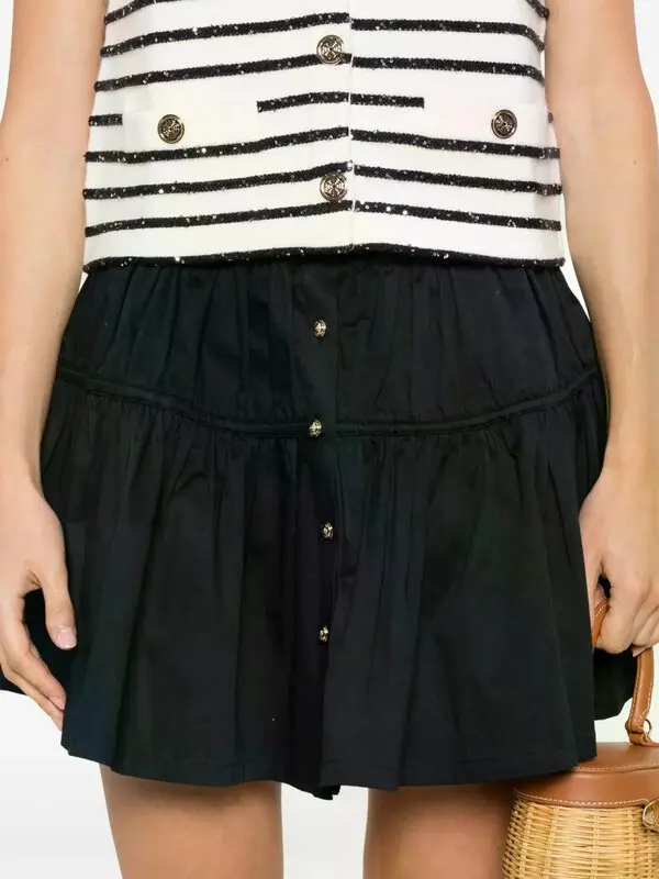 Maje Tiered Mini Skirt - Blue
