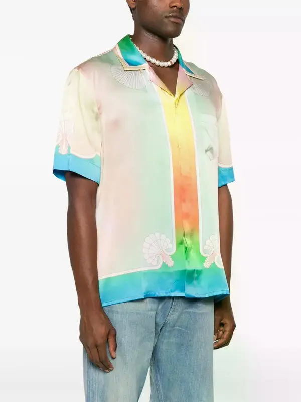 Casablanca Lucid Dreams Graphic-print Silk Shirt - Pink