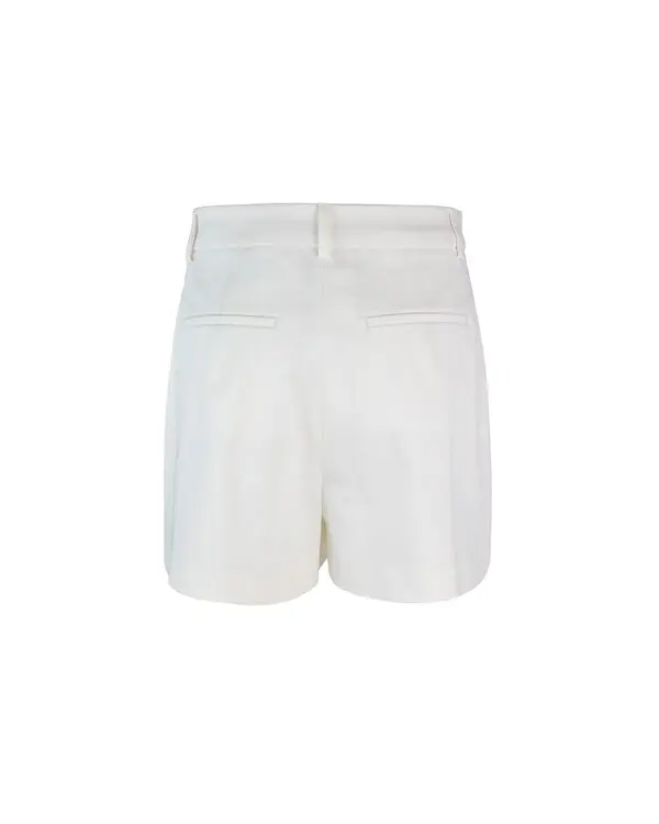 Sportmax Stretch Cotton Gabardine Shorts - White | Editorialist