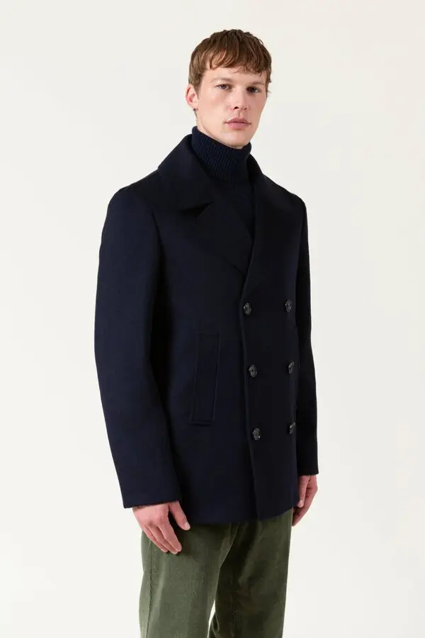 AUTORE Dean Virgin Wool Caban - Blue