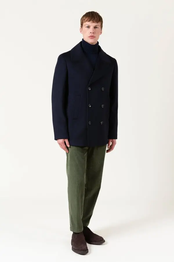 AUTORE Wool Dean Coat - Blue