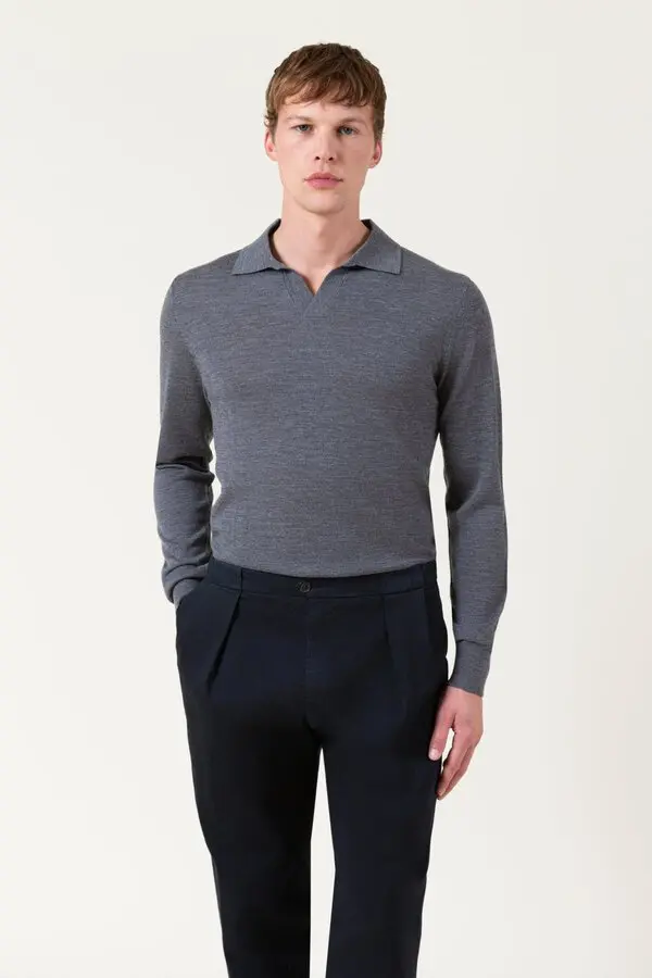 AUTORE Brando Cotton Gabardine Trousers - Blu