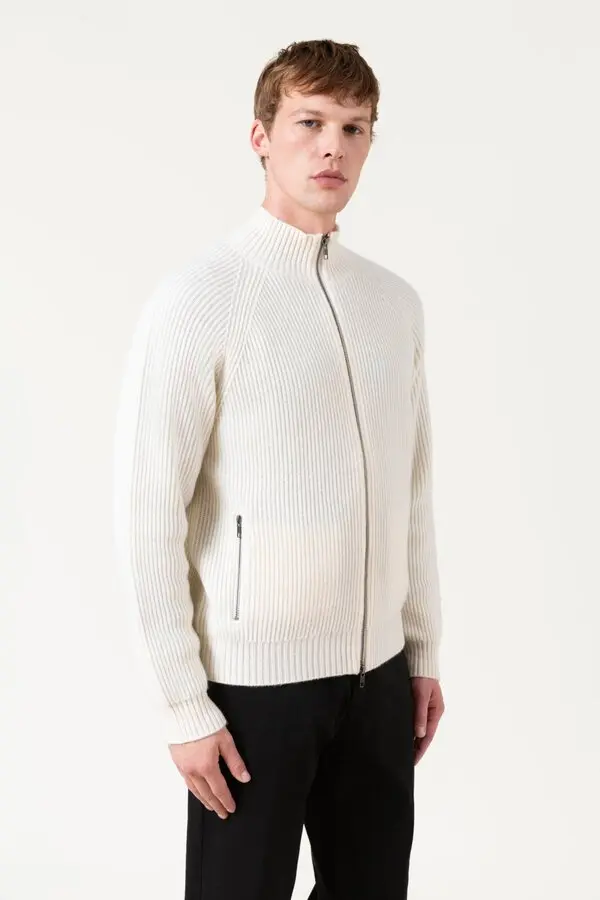 AUTORE Grant Wool And Cashmere Cardigan - Perla