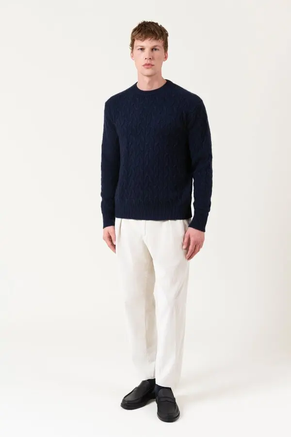 AUTORE Wool And Cashmere Fonda Sweater - Blu Notte