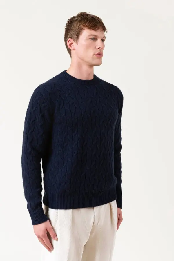 AUTORE Wool And Cashmere Fonda Sweater - Blu Notte