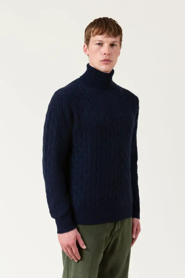 AUTORE Curtis Turtleneck Sweater - Blu Notte
