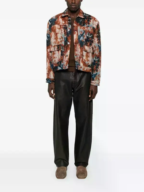 SUNFLOWER Abstract-print Shirt Jacket