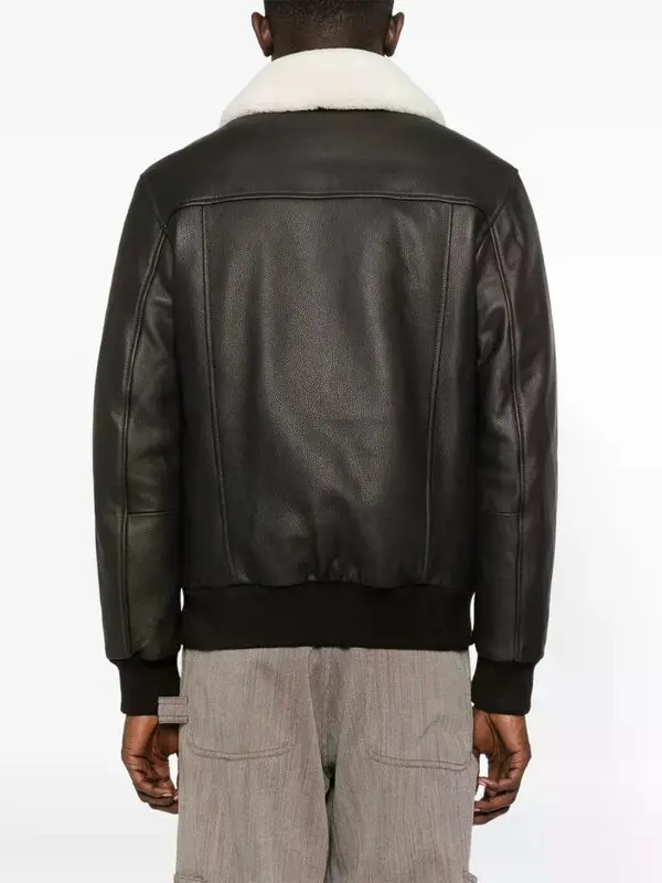 Eleventy Shearling Bomber Jacket