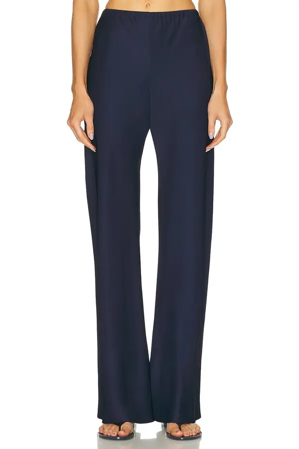 Sablyn Rio Flared Bias Cut Pant - Midnight Navy
