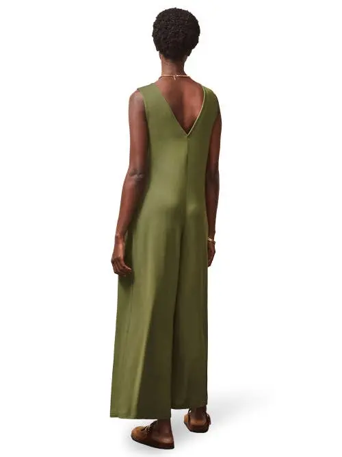 RO&ZO Jersey Sleeveless V-neck Jumpsuit