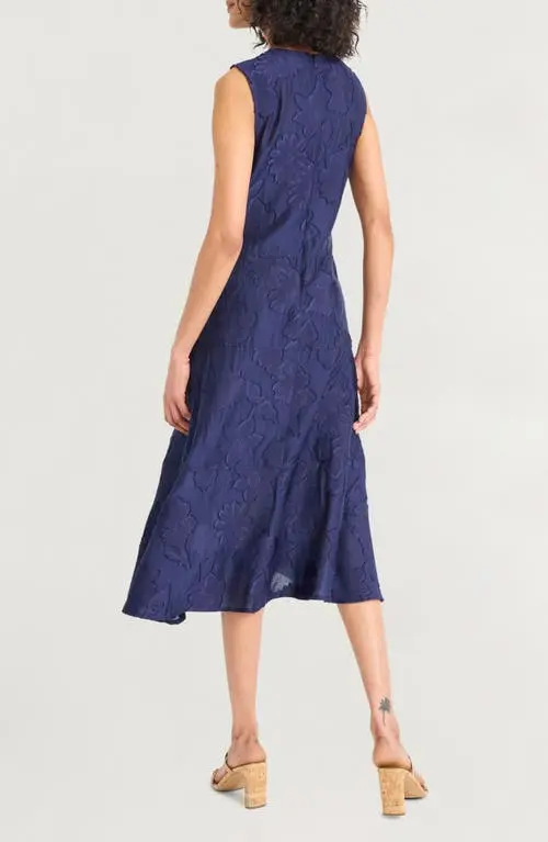 LUXELY Jacquard A-line Midi Dress