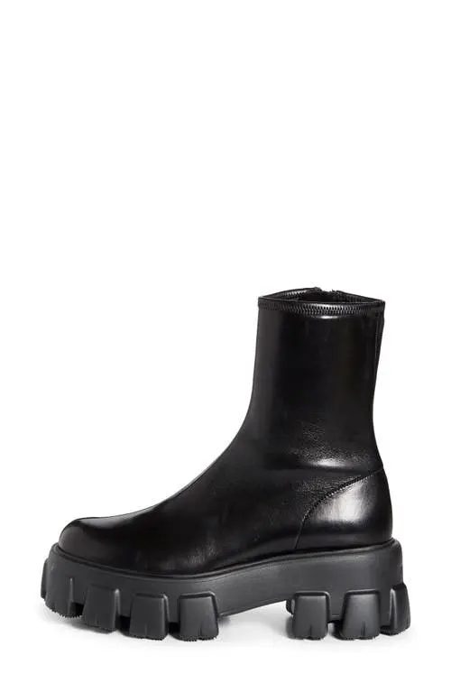 Prada Monolith Lug Sole Bootie - Nero