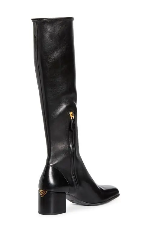 Prada Stretch Leather Knee-high Boots