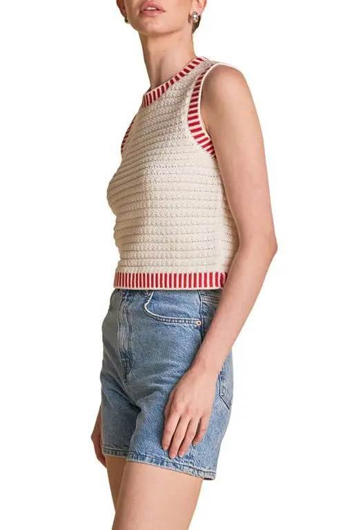 Endless Rose Ribbed Border Sweater Tank