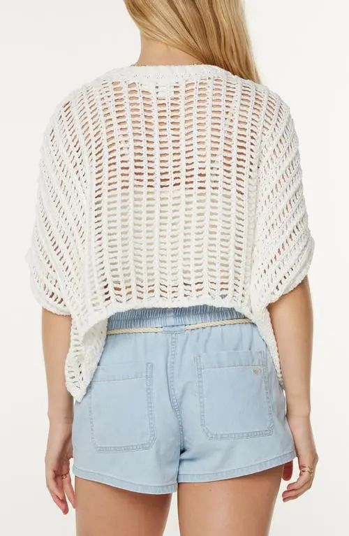 Roxy Open Stitch Crop Sweater