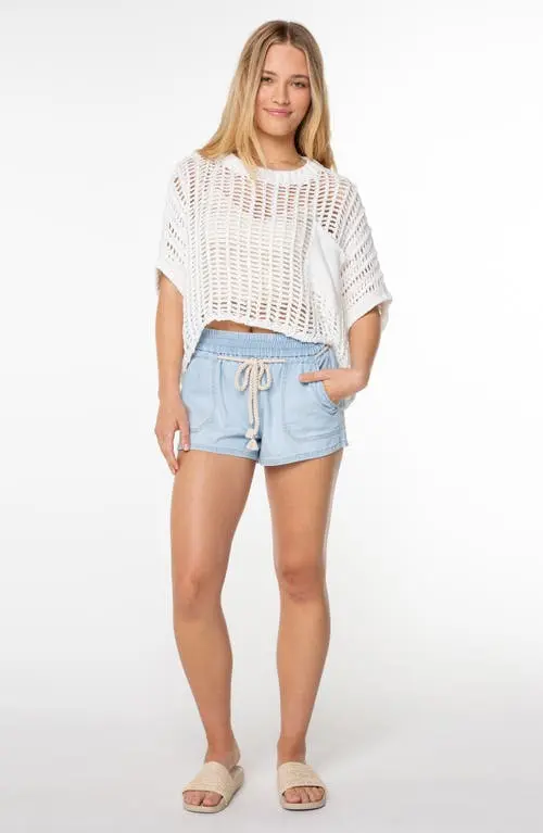 Roxy Open Stitch Crop Sweater