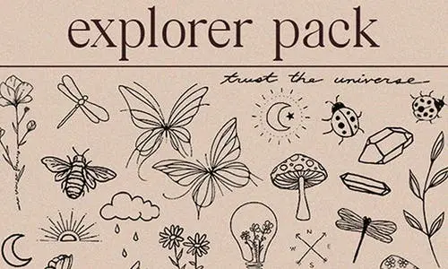 INKED BY DANI Explorer Temporary Tattoos Pack