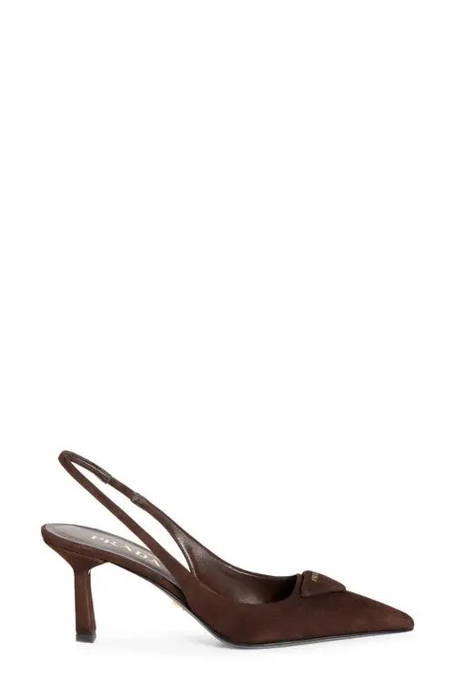 Prada Logo Slingback Pump - F0003 Moro