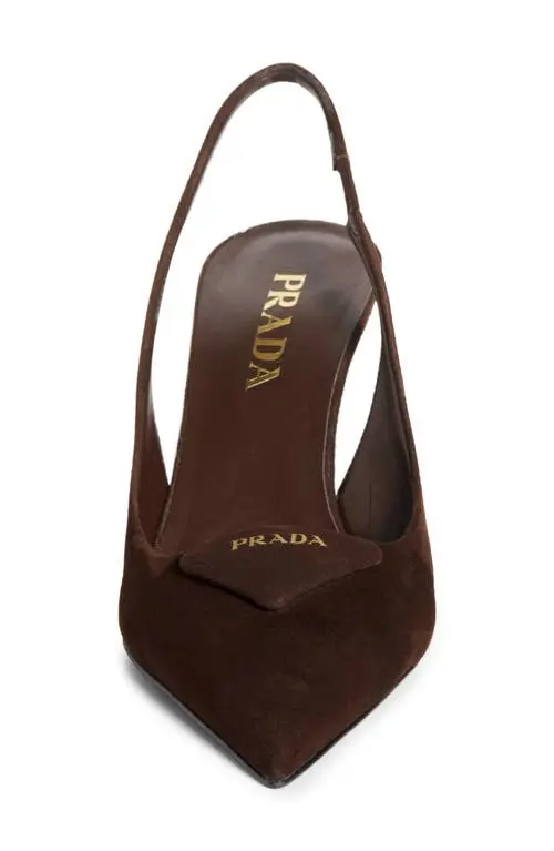 Prada Logo Slingback Pump - F0003 Moro