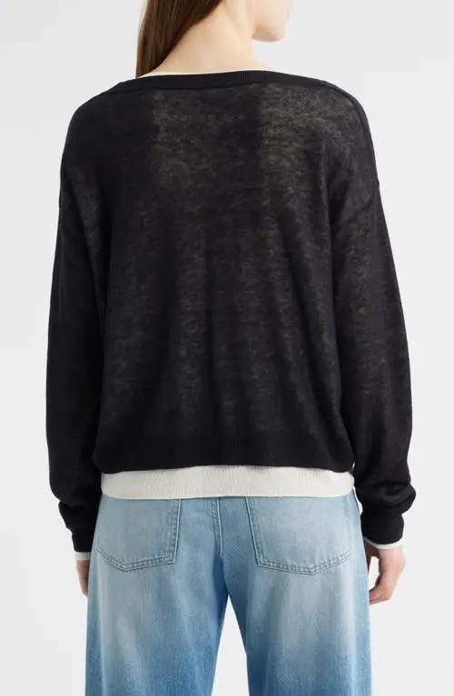 BOSS Contrast Wool-blend Sweater