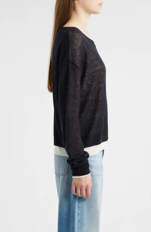 BOSS Contrast Wool-blend Sweater