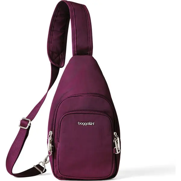 BAGGALLINI Securtex Classic Anti-theft Daytripper Sling Bag - Mulberry