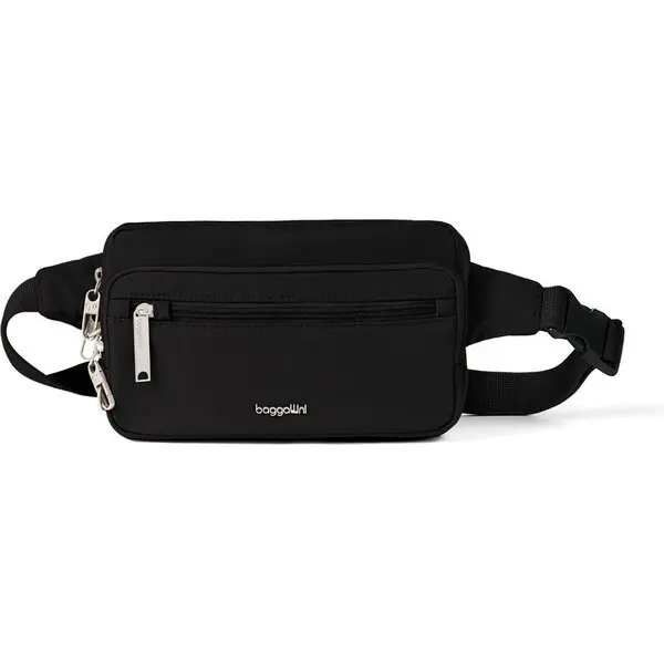 BAGGALLINI Securtex Classic Anti-theft Belt Bag Sling - Black