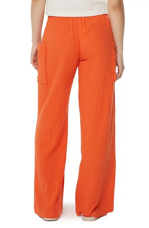 Roxy Wide-leg Cotton Pants - Tigerlily Solid