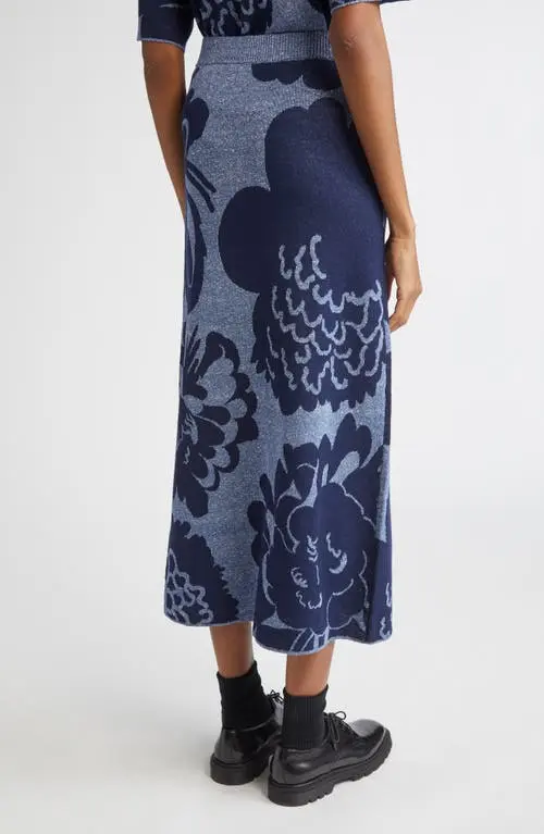 Marimekko Sivellys Pioni Linen Blend Sweater Skirt