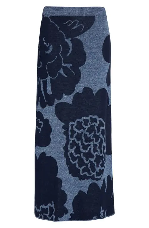 Marimekko Sivellys Pioni Linen Blend Sweater Skirt