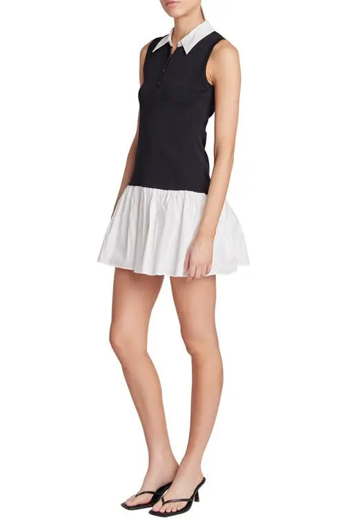 Endless Rose Drop Waist Mixed Media Mini Dress
