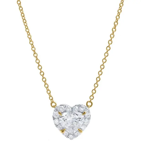 LUVMYJEWELRY Alessa 14k Gold 1.5 Tcw Lab Grown Diamond Heart Pendant Necklace - 14k Yellow Gold