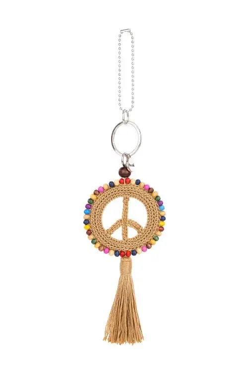 THE SAK Yarn Charmz Crochet Peace Dangle - Bamboo