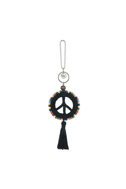 THE SAK Yarn Charmz Crochet Peace Dangle - Black
