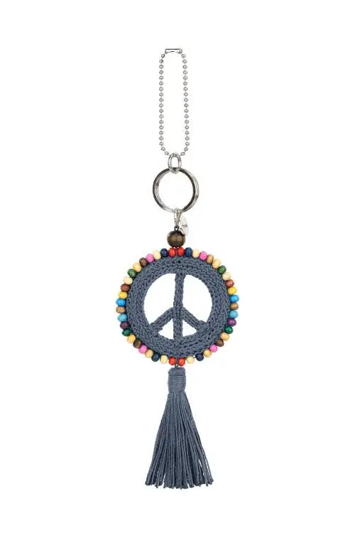 THE SAK Yarn Charmz Crochet Peace Dangle - Maritime