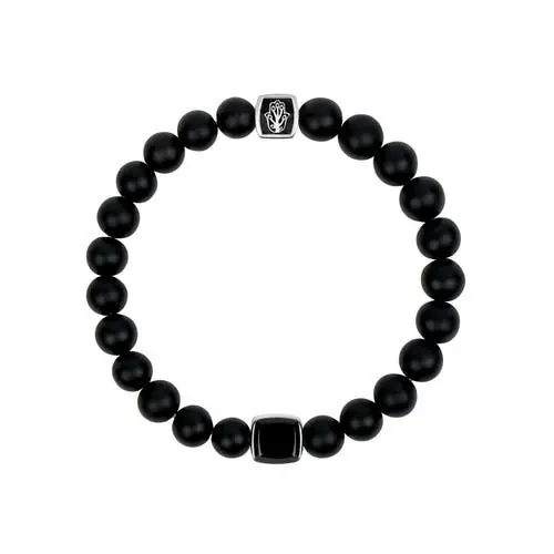 KARMA AND LUCK Matte Onyx Beaded Bracelet - Black