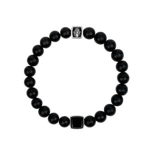 KARMA AND LUCK Matte Onyx Beaded Bracelet - Black