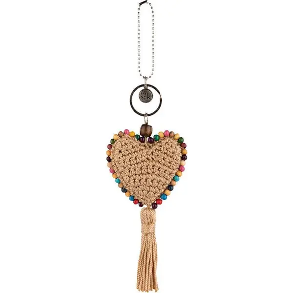 THE SAK Yarnicharmz Crochet Heart Dangle - Bamboo