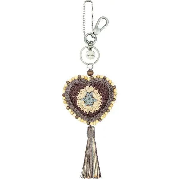 THE SAK Yarnicharmz Crochet Heart Dangle - Mushroom Patch