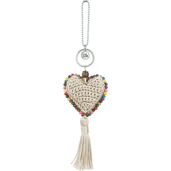 THE SAK Yarnicharmz Crochet Heart Dangle - Natural