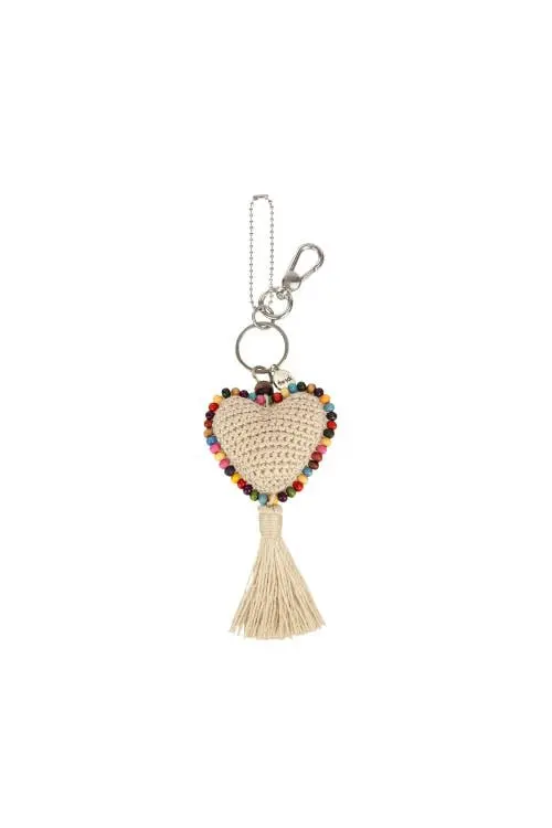 THE SAK Yarnicharmz Crochet Heart Dangle - Natural