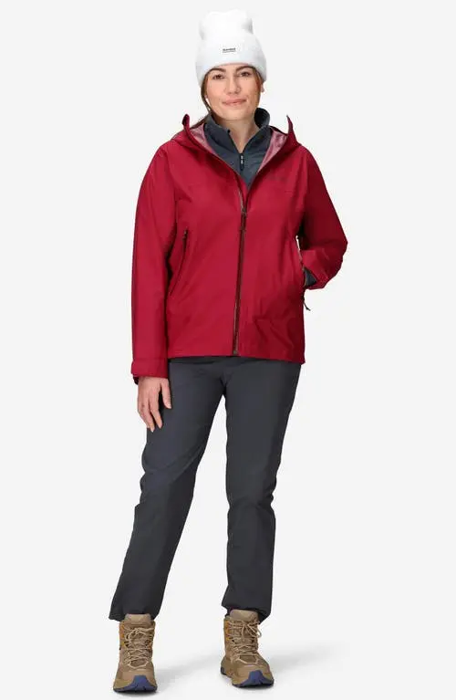 MARMOT Minimalist Pertex® Waterproof Hooded Jacket - Red Mulberry